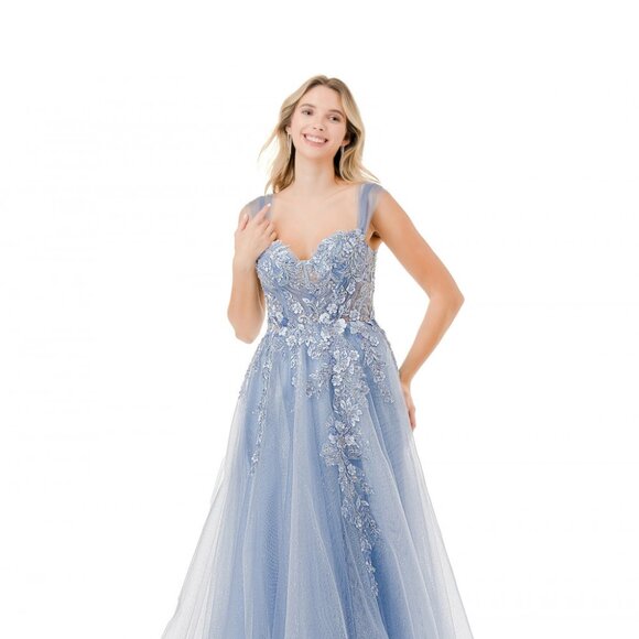 Aspeed | Dresses | New Long Sleeveless Aline Dress Embroidered W Floral ...